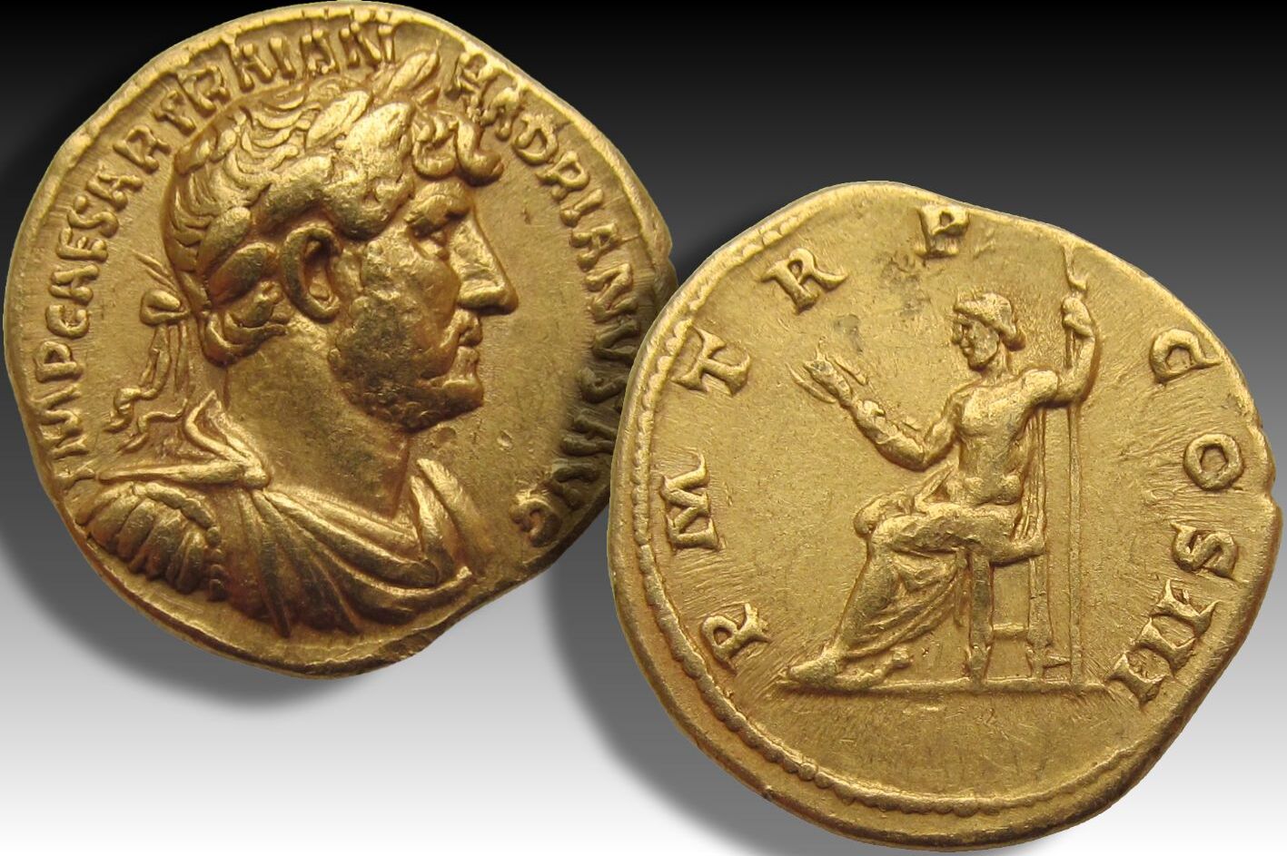ROMAN EMPIRE AV gold aureus 121-123 A.D. Hadrian / Hadrianus, Rome mint ...