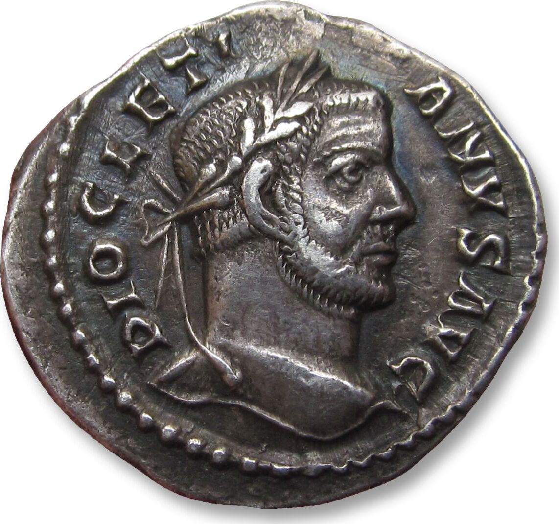 ROMAN EMPIRE AR silver argenteus circa 295-297 A.D. Diocletian ...