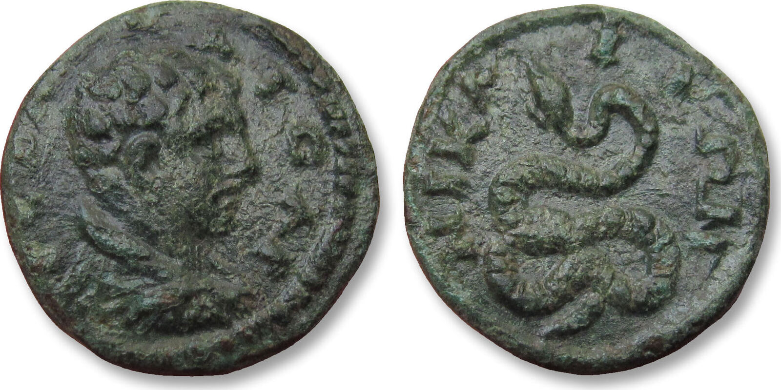 ROMAN EMPIRE AE 15mm provincial coin 198-209 A.D. Geta as Caesar ...