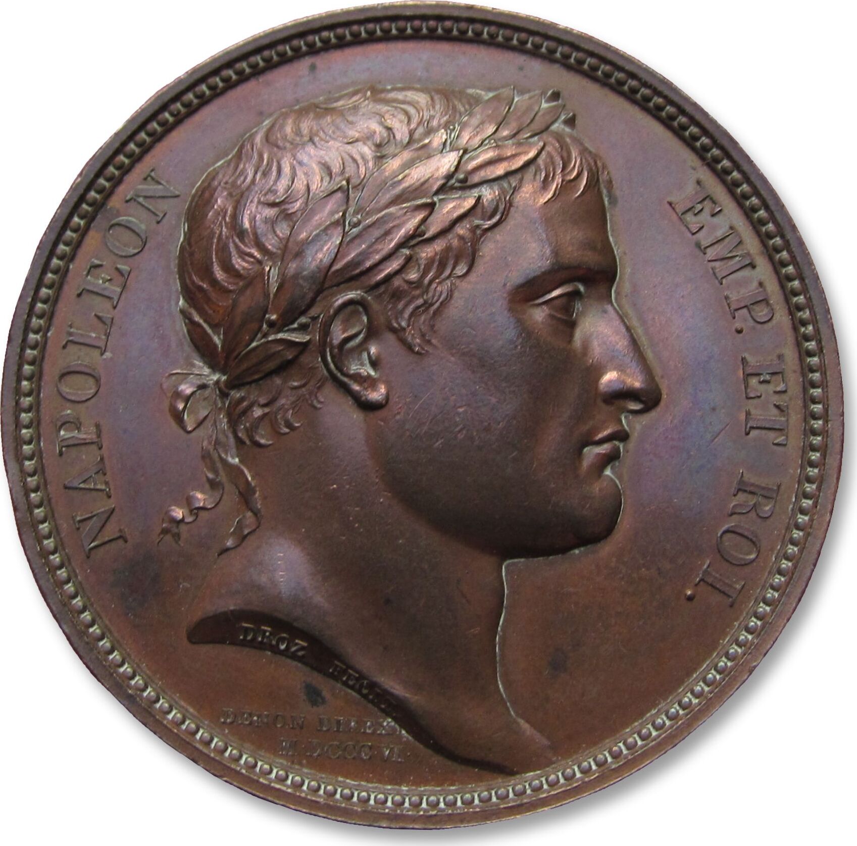 FRANCE - PREMIER EMPIRE AE 40mm commemorative medal 1805 A.D. (struck ...
