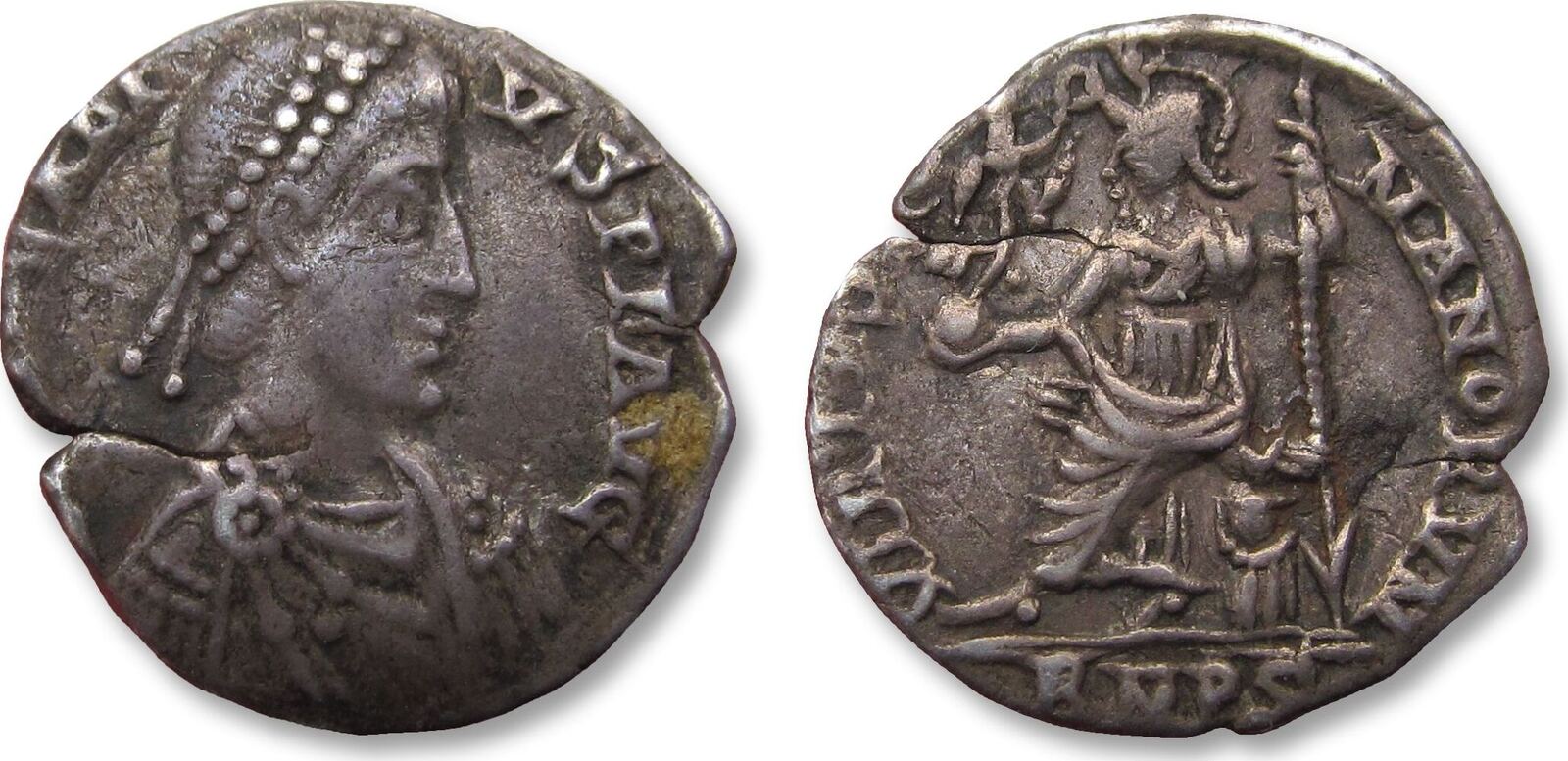 ROMAN EMPIRE AR silver siliqua 383-408 A.D. Arcadius, Mediolanum (Milan ...
