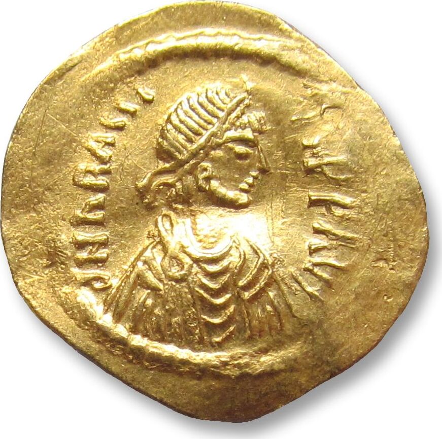 BYZANTINE EMPIRE AV gold tremissis 610-613 A.D. Heraclius ...