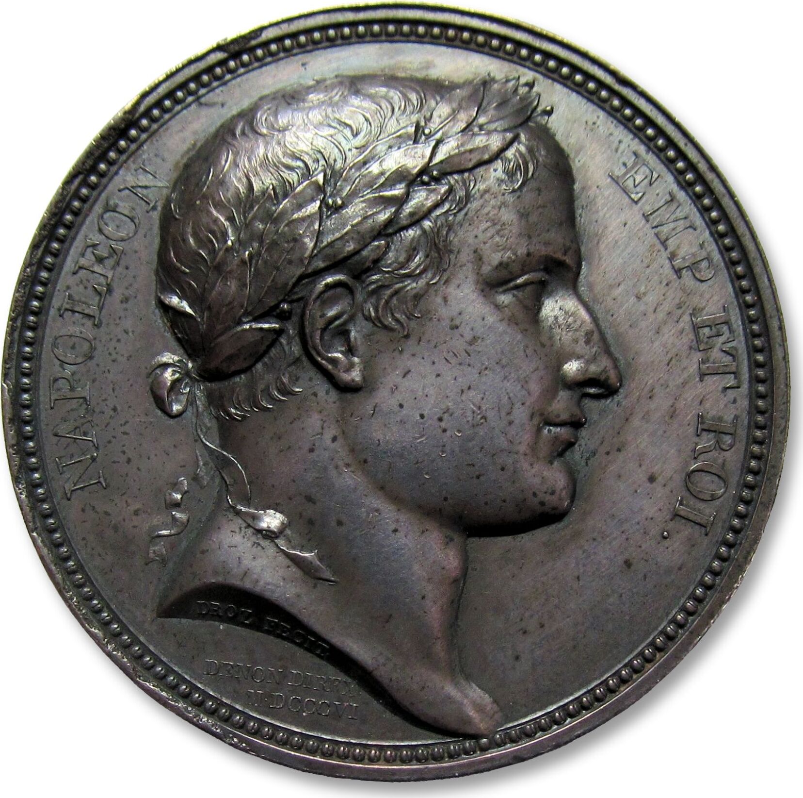 FRANCE - PREMIER EMPIRE AR 40mm SILVER commemorative medal 1814-1815 A ...