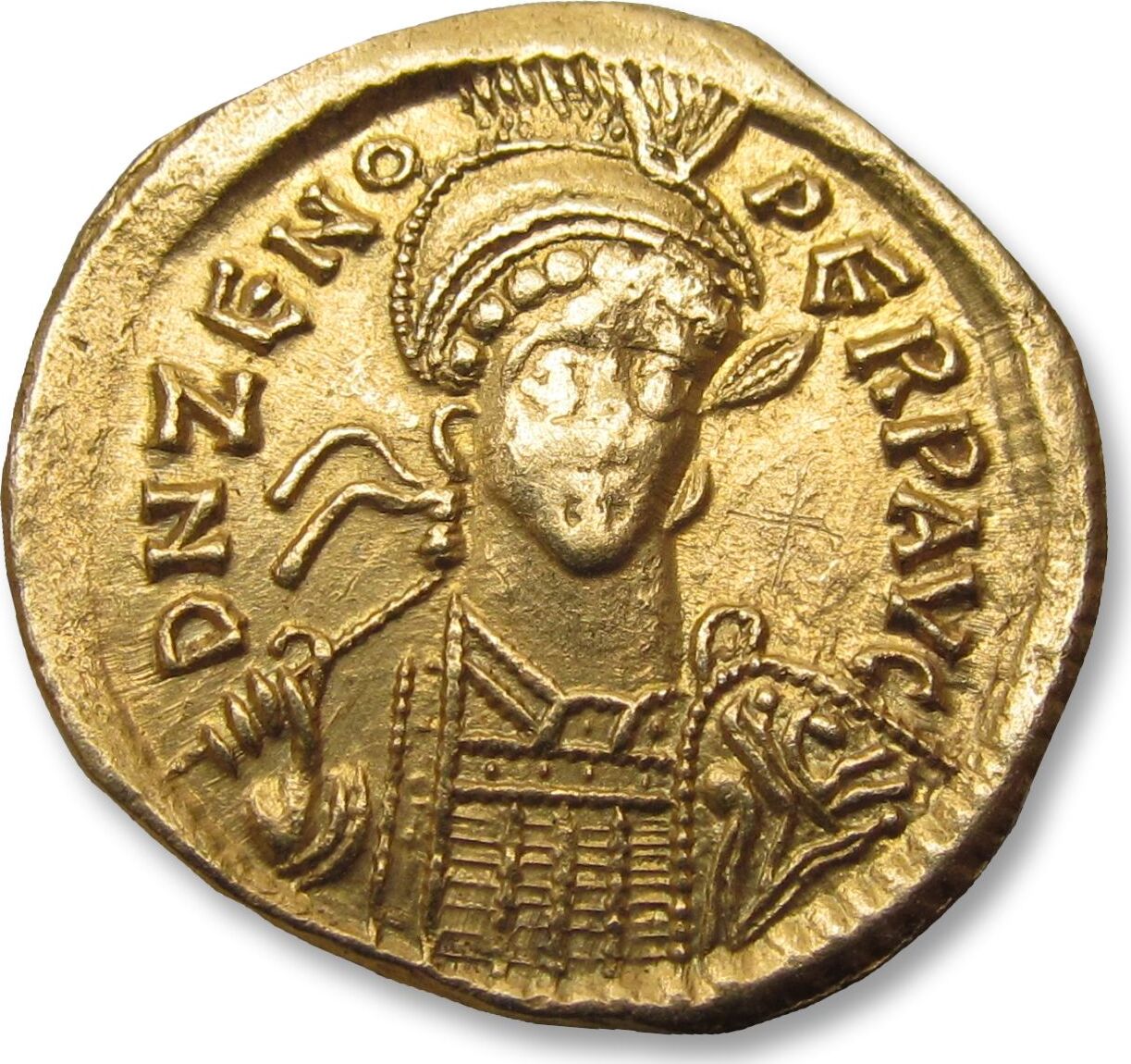 ROMAN EMPIRE AV gold solidus 476-491 A.D. Zeno, probably Ostrogothic ...