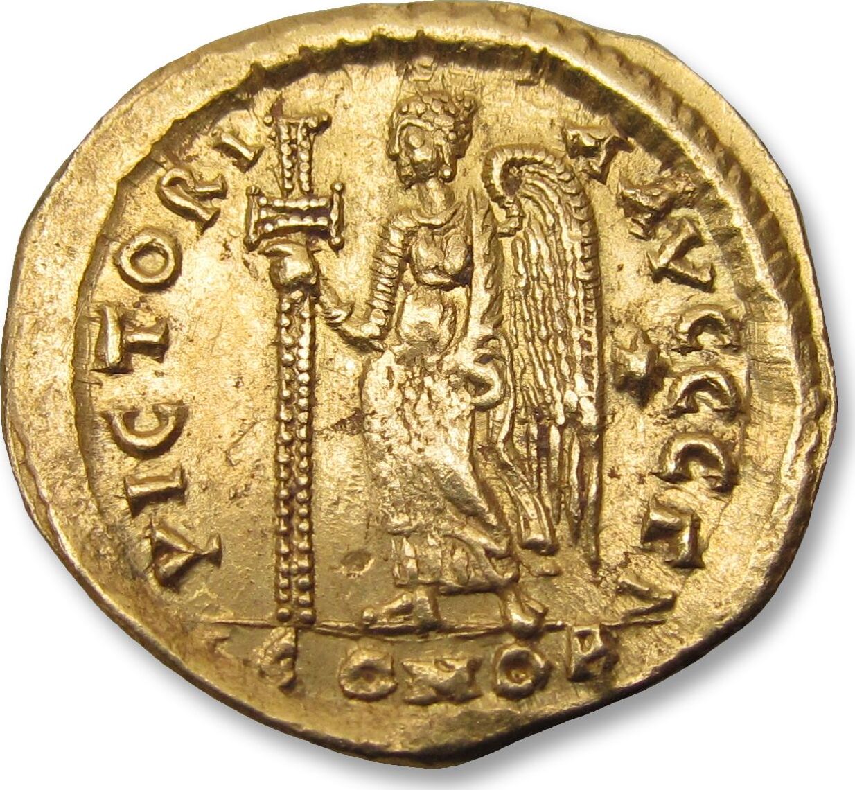 ROMAN EMPIRE AV gold solidus 476-491 A.D. Zeno, probably Ostrogothic ...