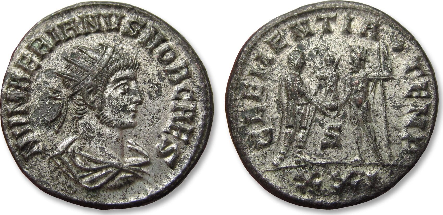 ROMAN EMPIRE AE silvered antoninianus 282-283 A.D. Numerian ...