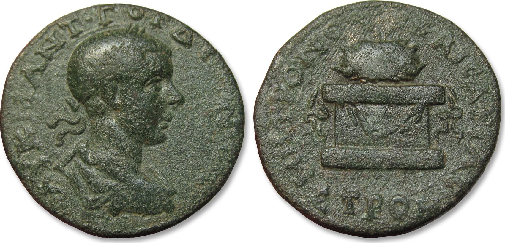 ROMAN EMPIRE AE 30mm provincial coin 238-244 A.D. Gordian III, Pontos ...