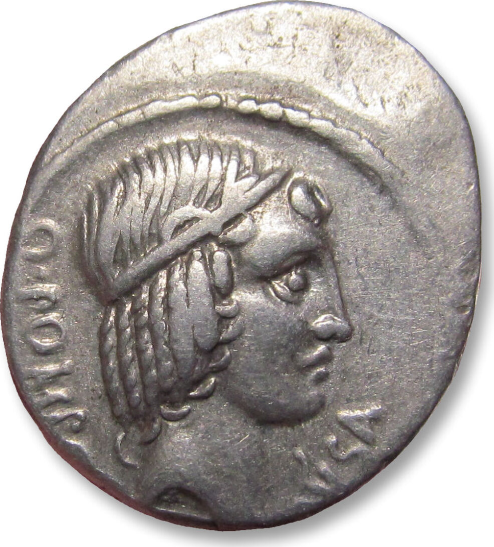 ROMAN REPUBLIC AR denarius 66 B.C. Q. Pomponius Musa, Rome - Hercules ...
