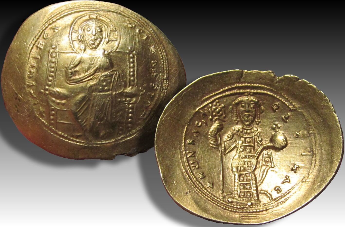 BYZANTINE EMPIRE AV gold histamenon nomisma 1059-1067 A.D. Constantine ...