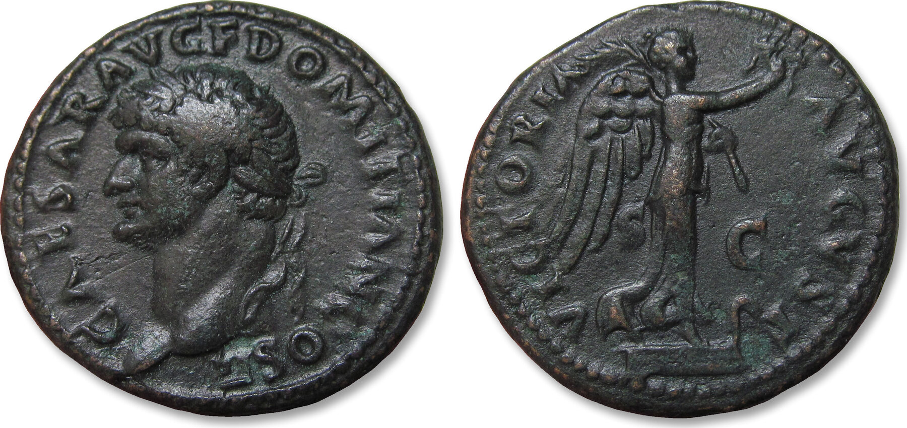 ROMAN EMPIRE AE As 73-74 A.D. Domitian / Domitianus as Caesar under ...