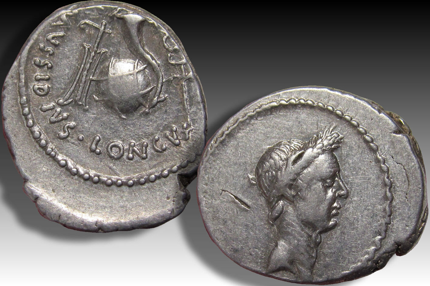 Denarius With Portrait Of Julius Caesar 44 BC Julius Caesar Silver