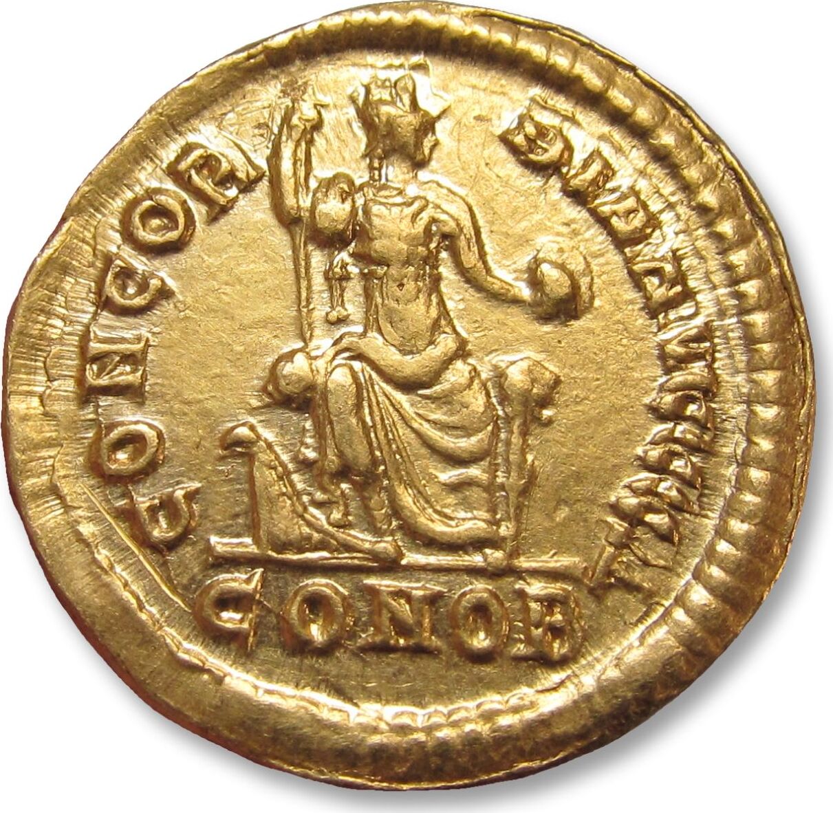 ROMAN EMPIRE AV gold solidus 380-381 A.D. Theodosius I, Constantinople ...