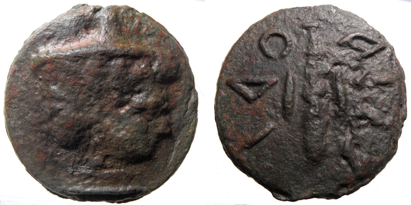 Italy AE, cast dupondium 3 rd century BC. Etruria, Volaterrae very fine ...