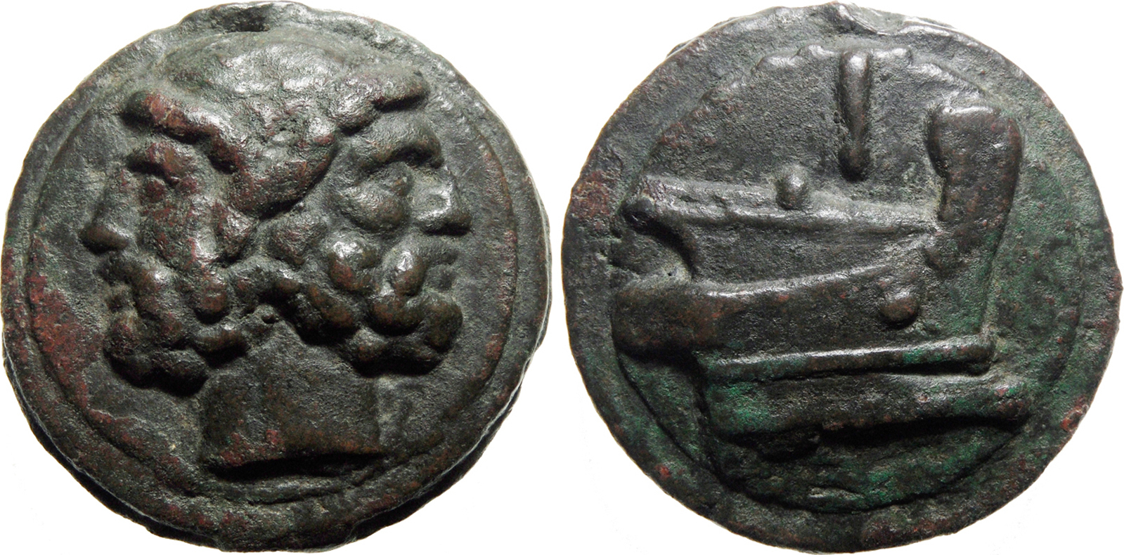 Roman Republic 240-225 BC. Ae; Cast aes grave,anonymous Roma mint. Exf ...