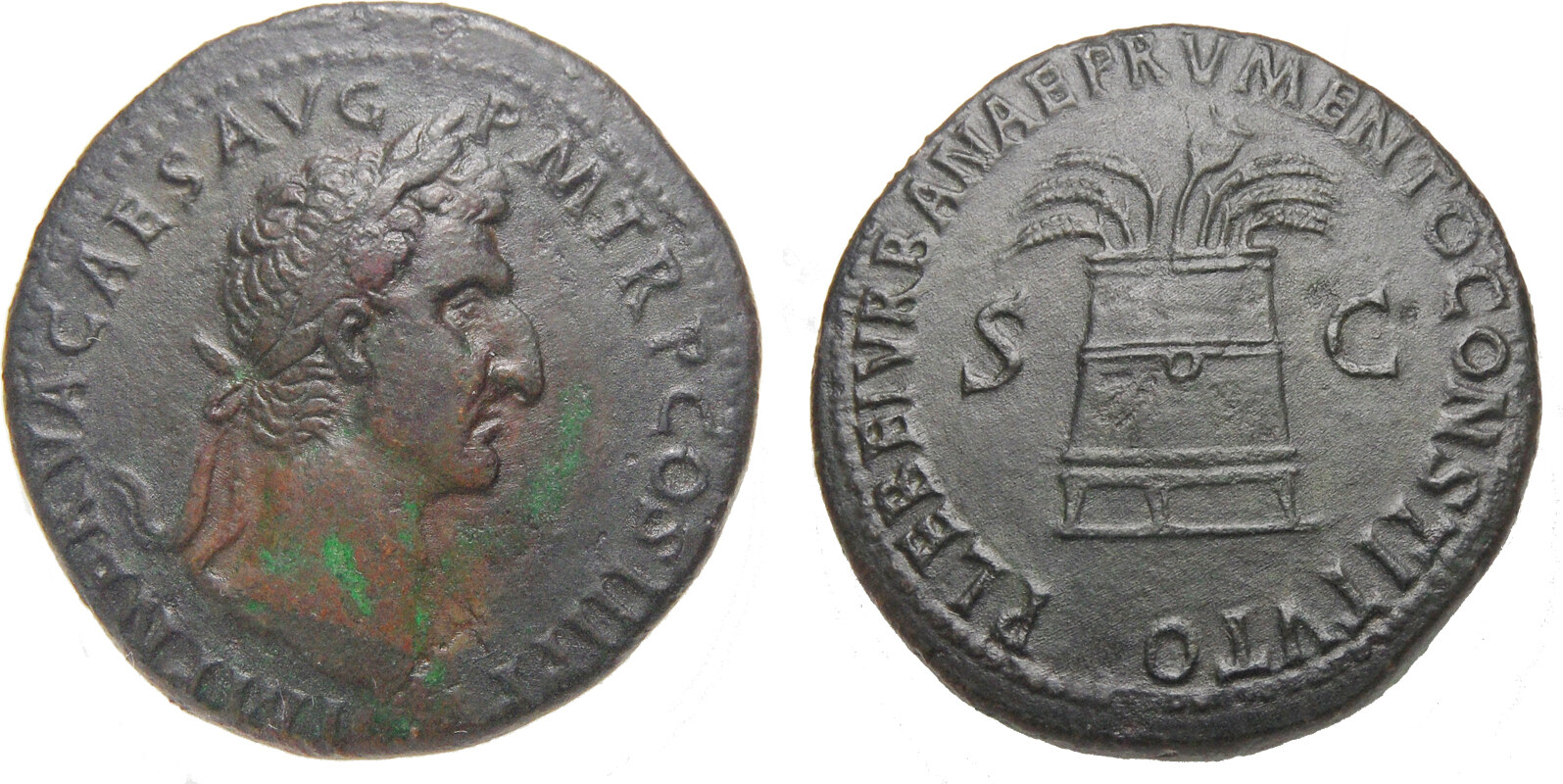 Roman Empire sestertius 96-98 AD. Nerva, Roma mint struck AD 97 A ...
