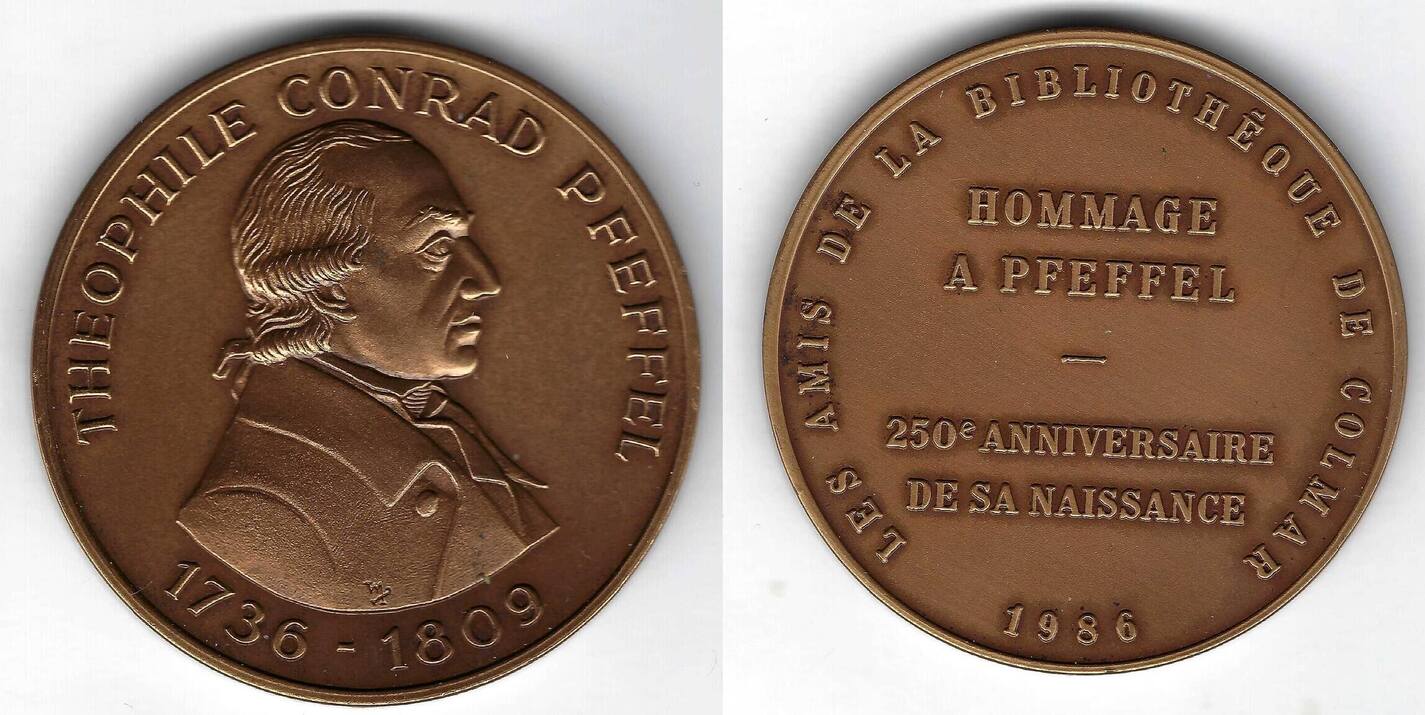 France / Frankreich / Colmar Médaille en bronze 1986 Théophile Conrad ...