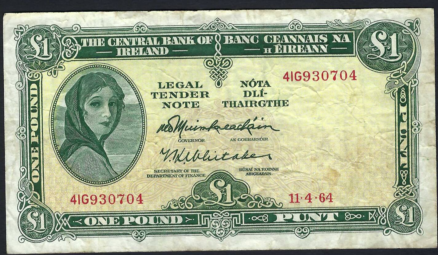 Irlande / Ireland 1 Pound 11/04/1964 The Central Bank of Ireland S | MA ...