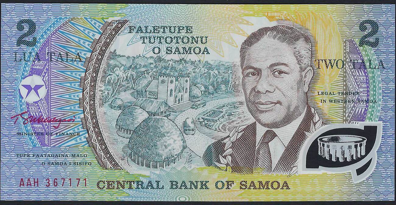 2 Tala 2003 Central Bank of Samoa GEM UNC | MA-Shops