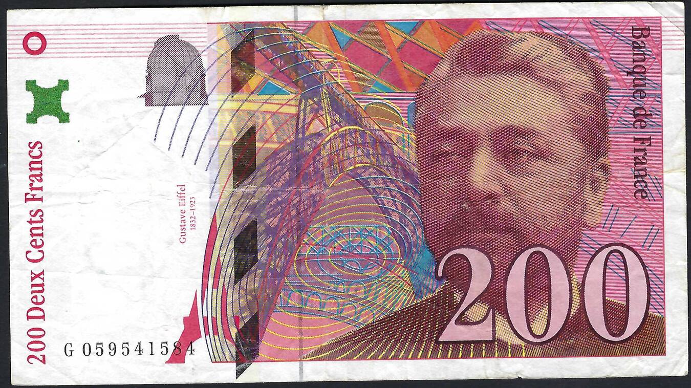 France 200 Francs 1997 Gustave Eiffel G.059 S | MA-Shops