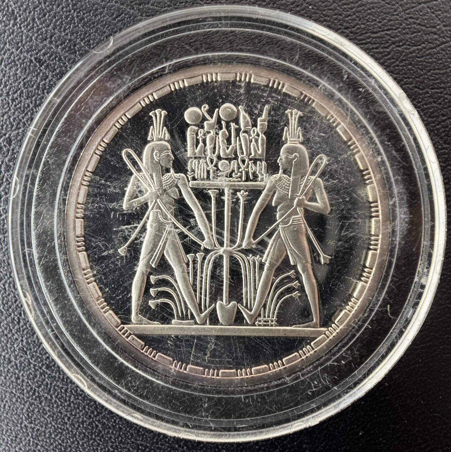 Egypt 5 pounds Ancient treasures God Hapi Statue Silver coin proof | MA ...