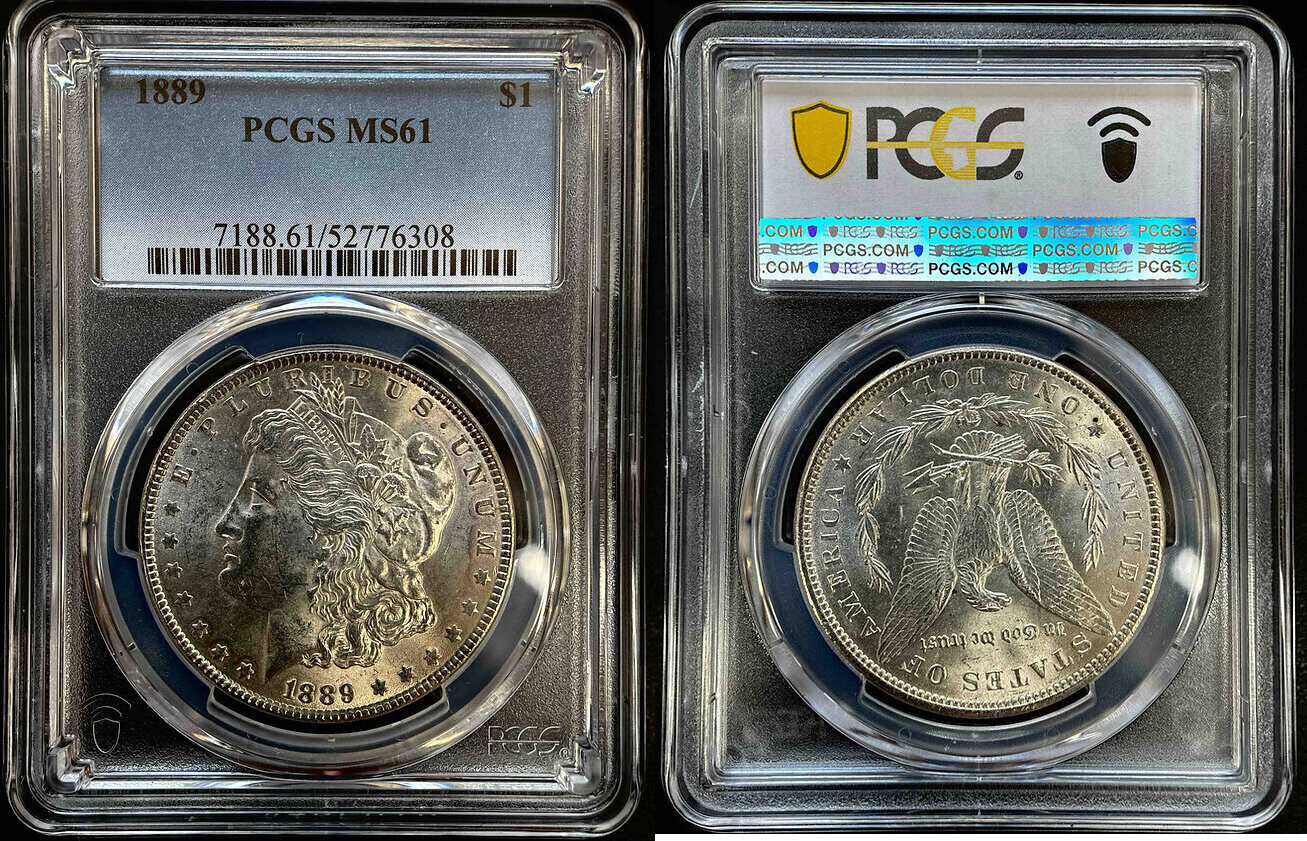 American Morgan Dollar Silver Coin 1899 MS-61 PCGS | MA-Shops
