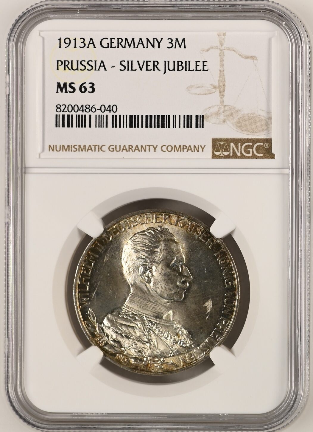 GERMANY 3 Mark 1913A NGC MS 63 | MA-Shops
