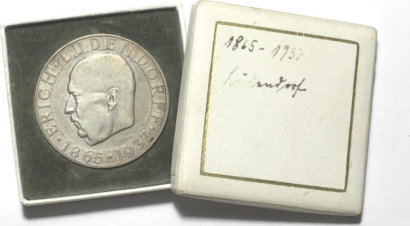Germany 1937 Silver Medal, Erich Ludendorff, Matte Uncirculated in ...