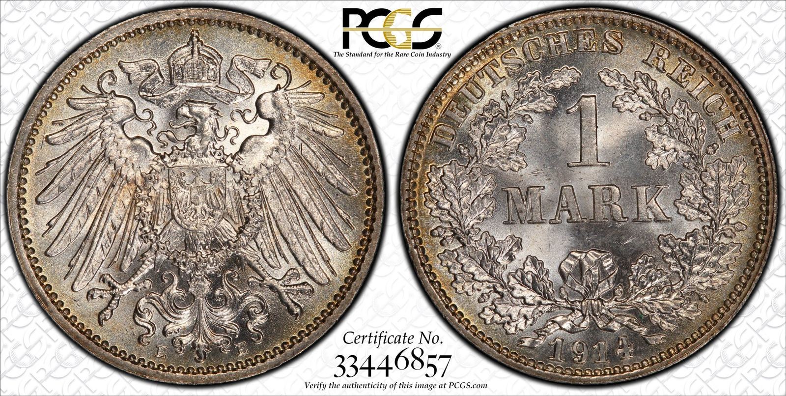 Germany-Empire Mark 1914-E PCGS MS66 | MA-Shops