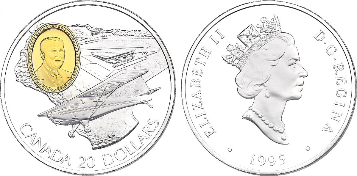 Kanada 20 Dollar 1995 The de Havilland Canada DHC-1 Chipmunk (W/C ...
