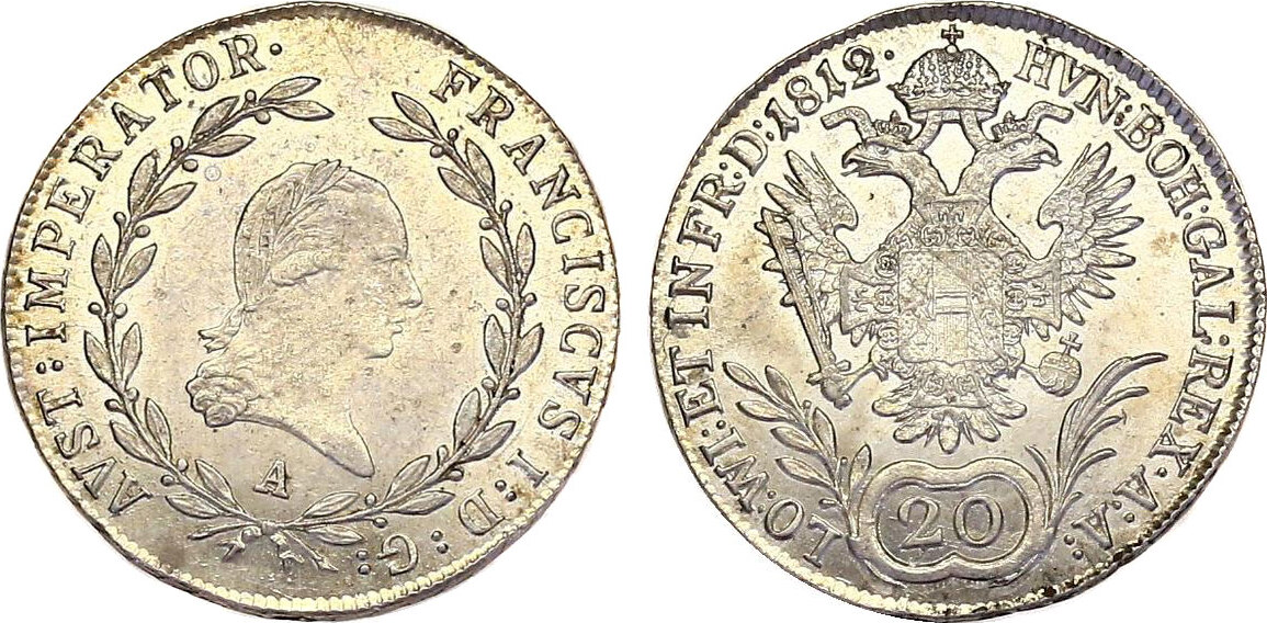 RDR 20 Kreuzer 1812 A Franz II./I. (1792 - 1835) BU | MA-Shops