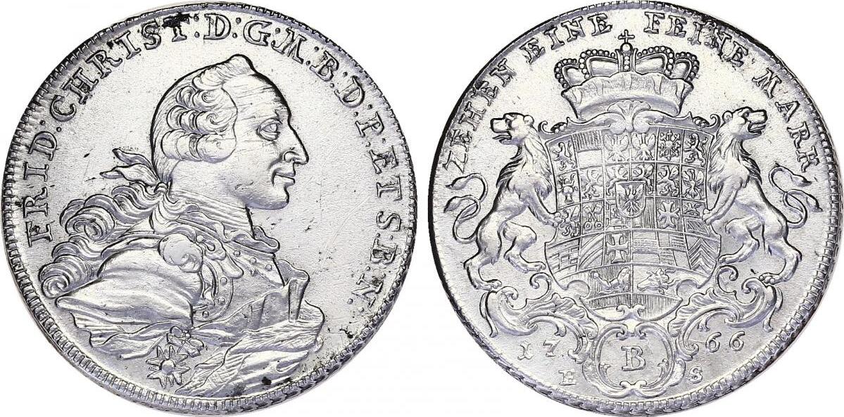 Deutschland: Brandenburg-Bayreuth Taler 1766 B/E-S Friedrich Christian ...