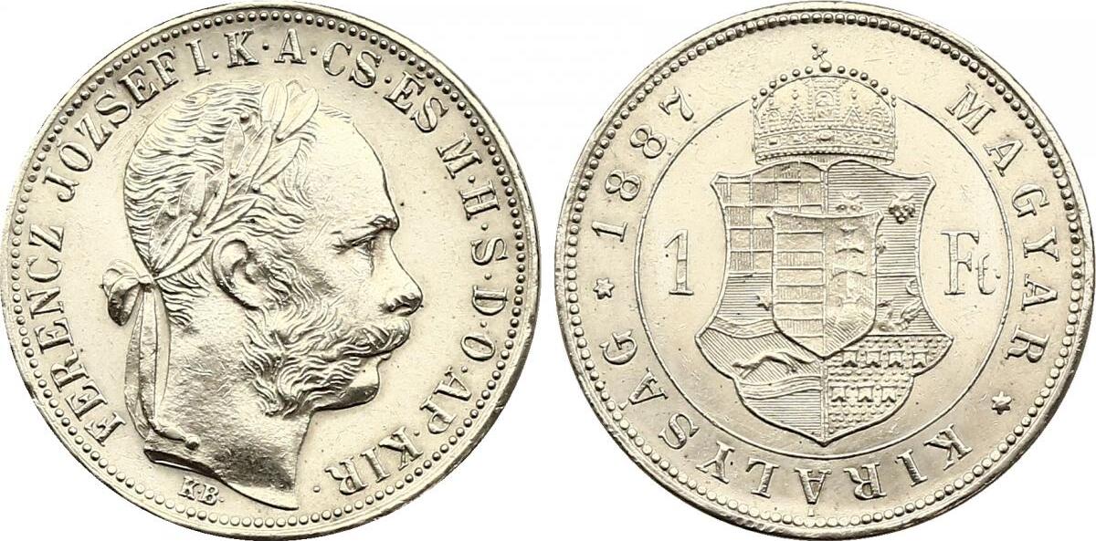 Österreich - Ungarn Forint 1887 KB Franz Joseph (1848 - 1916) AU | MA-Shops