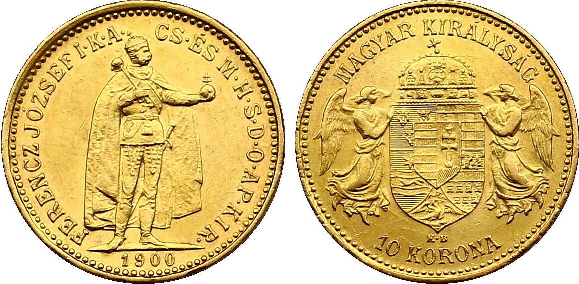 Österreich - Ungarn 10 Korona 1900 KB Franz Joseph (1848 - 1916) EF ...