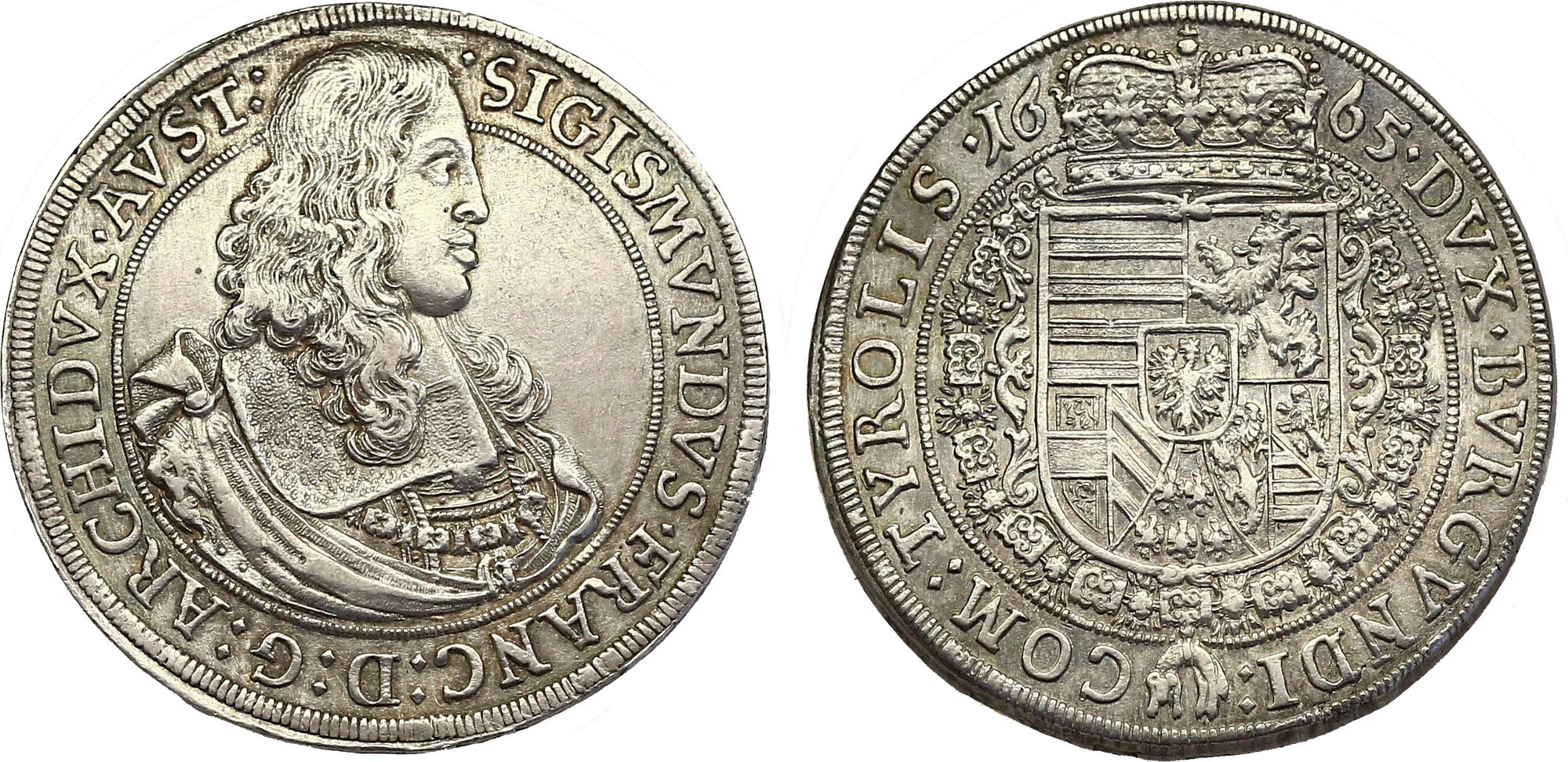 RDR Taler 1665 Hall Erzh. Sigismund Franz (1662 - 1665) EF | MA-Shops