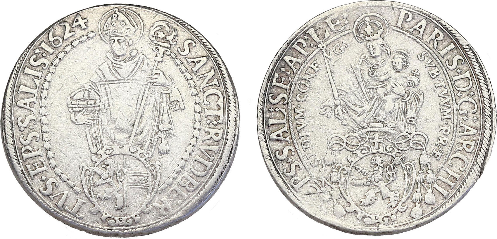 Österreich - Salzburg Taler 1624 Paris von Lodron (1619 - 1653) VF | MA ...