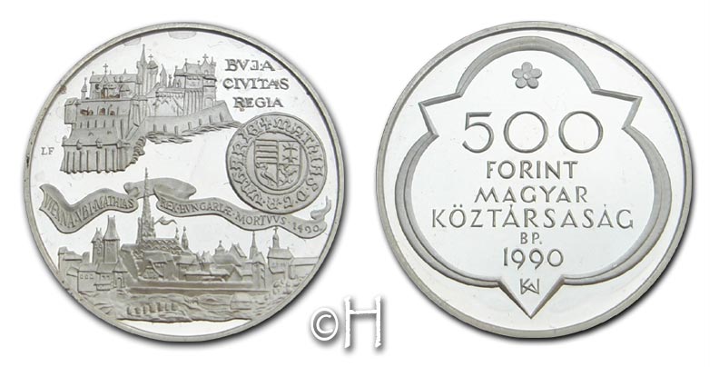 Ungarn 500 Forint 1990 Zwei Residenzen Proof | MA-Shops