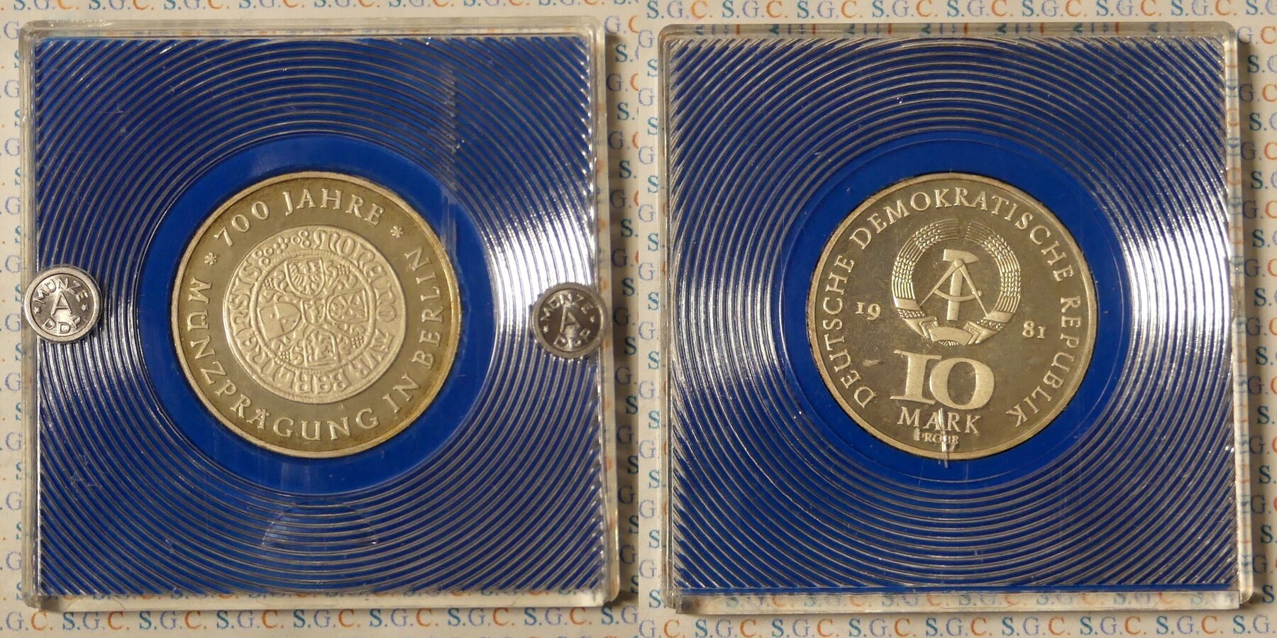 DDR 10 Mark Probe 1981 700th Anniversary of the Berlin Mint - Proof in ...