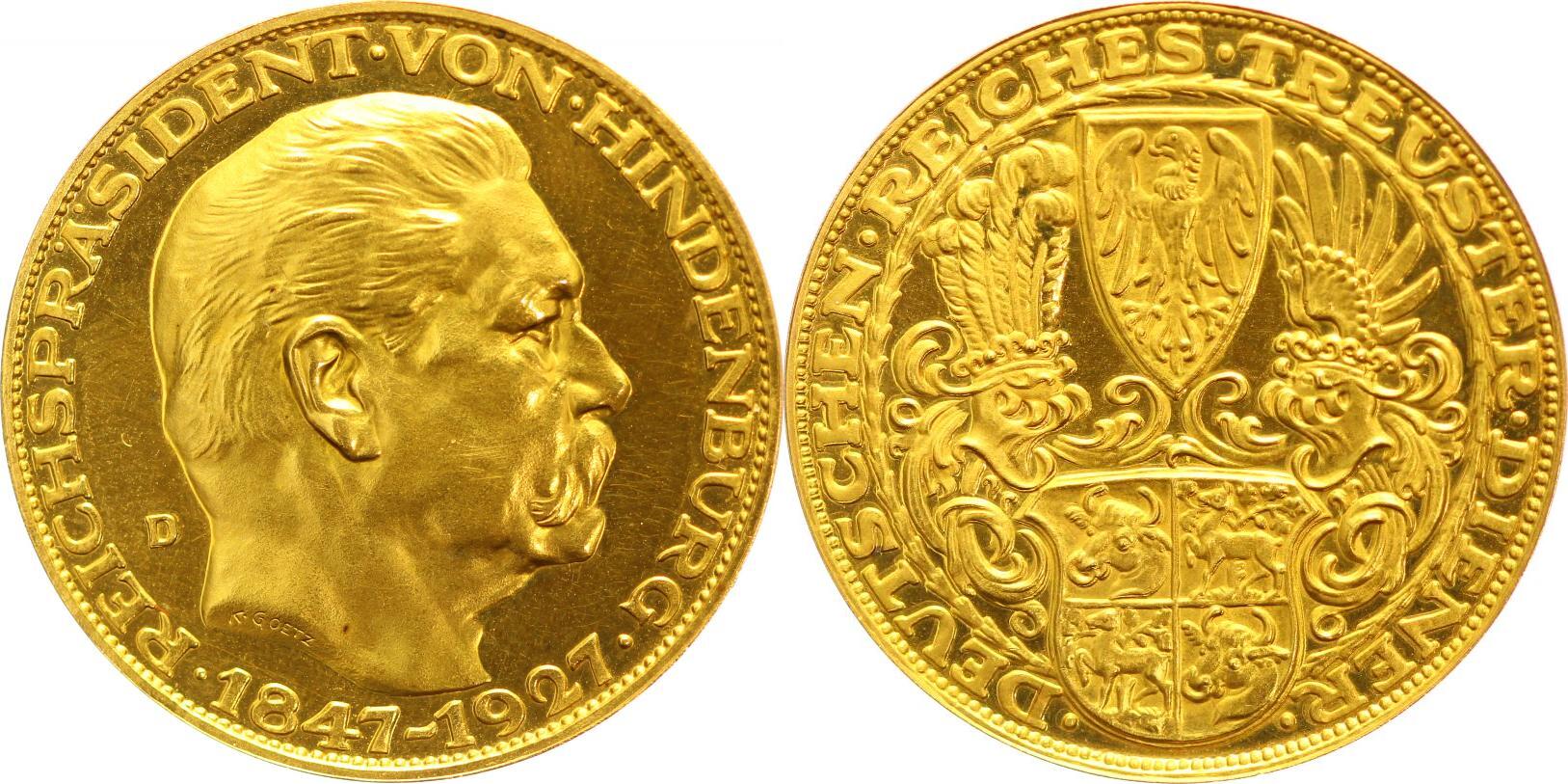 Medailleure, München Goldmedaille Gold 1927 D Goetz, Karl UNC- | MA-Shops