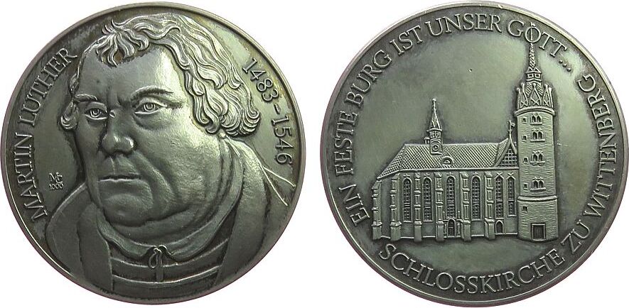 Reformation / Religion Medaille o.J. (1983) Silber Luther Martin (1483 ...