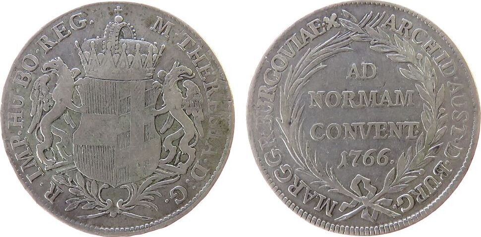 Österreich Taler 1766 Ag Maria Theresia (1740-1780) ss | MA-Shops