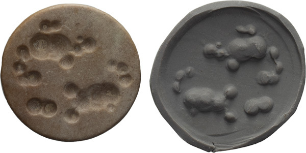 ca. 2500 BC Sumerian Light Brown Marble Stamp Seal | MA-Shops