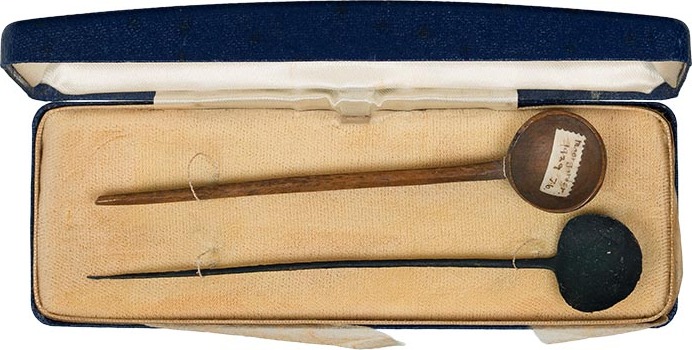 ca. 3rd to 4th century AD Roman Set of Two Medical Spoons, Bone and ...