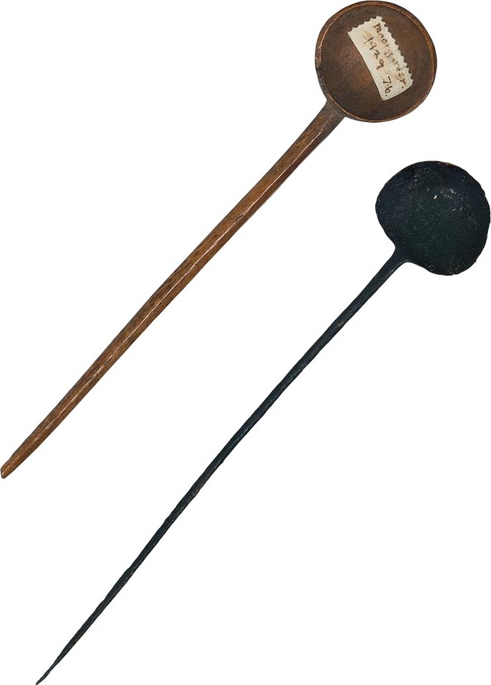 ca. 3rd to 4th century AD Roman Set of Two Medical Spoons, Bone and ...