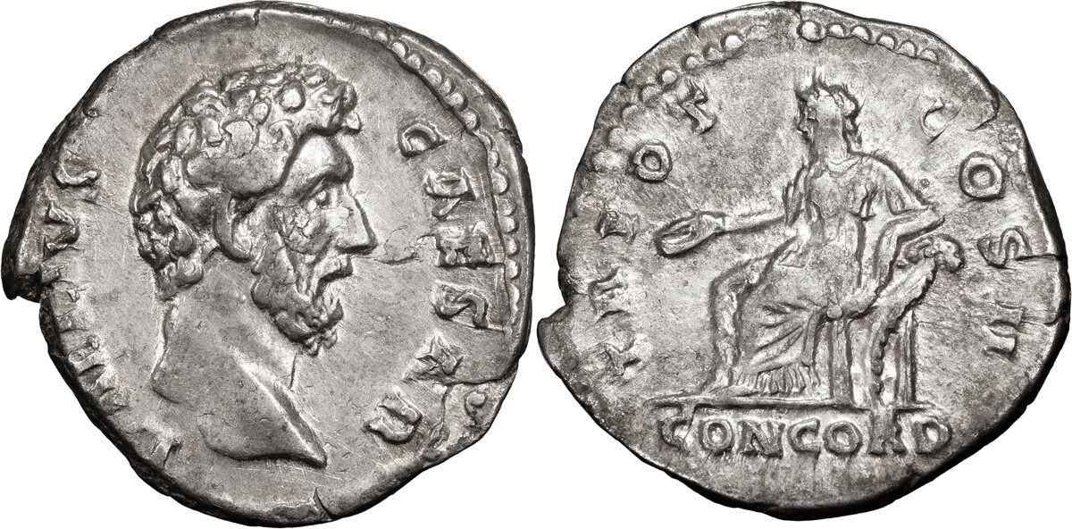 Ancient Roman 137 AD Aelius as Caesar. Denarius | MA-Shops