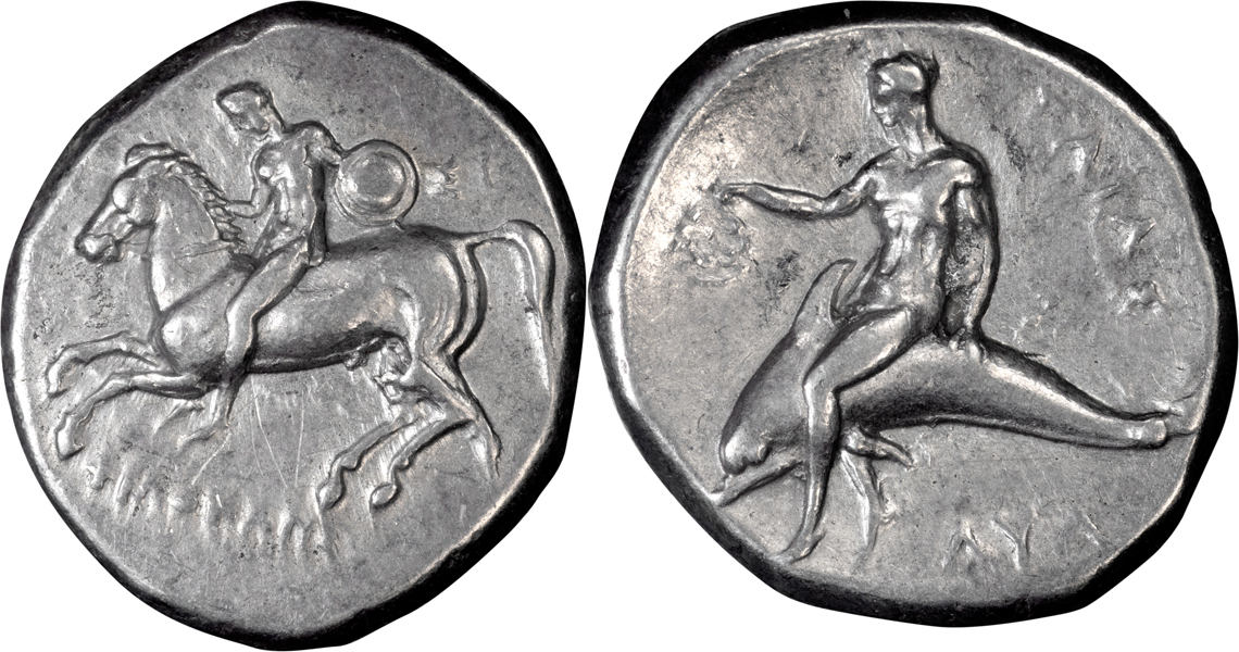 Ancient Greek c. 355-340 BC Calabria, Tarentum. Stater | MA-Shops