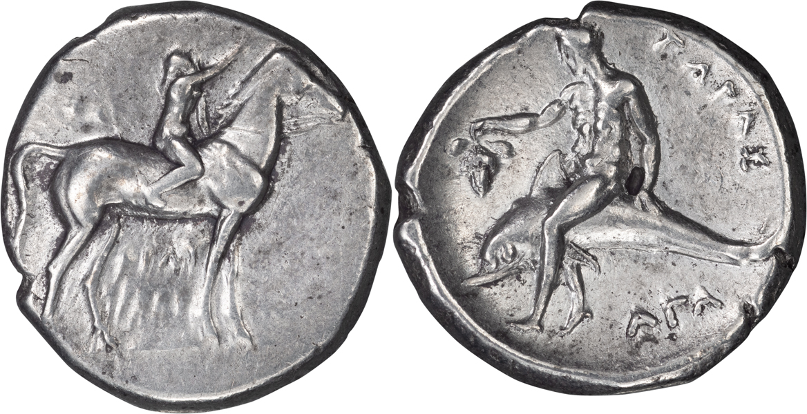 Ancient Greek Stater c. 355-340 BC Calabria, Tarentum | MA-Shops