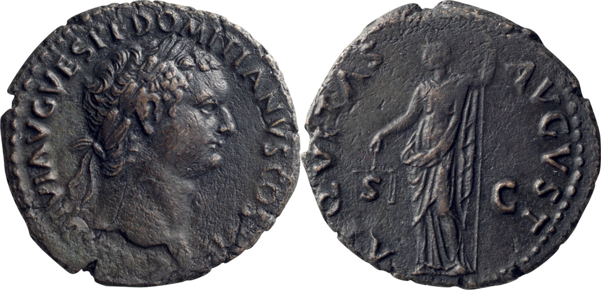 Ancient Roman 80-81 AD Domitian as Caesar. 40-as | MA-Shops