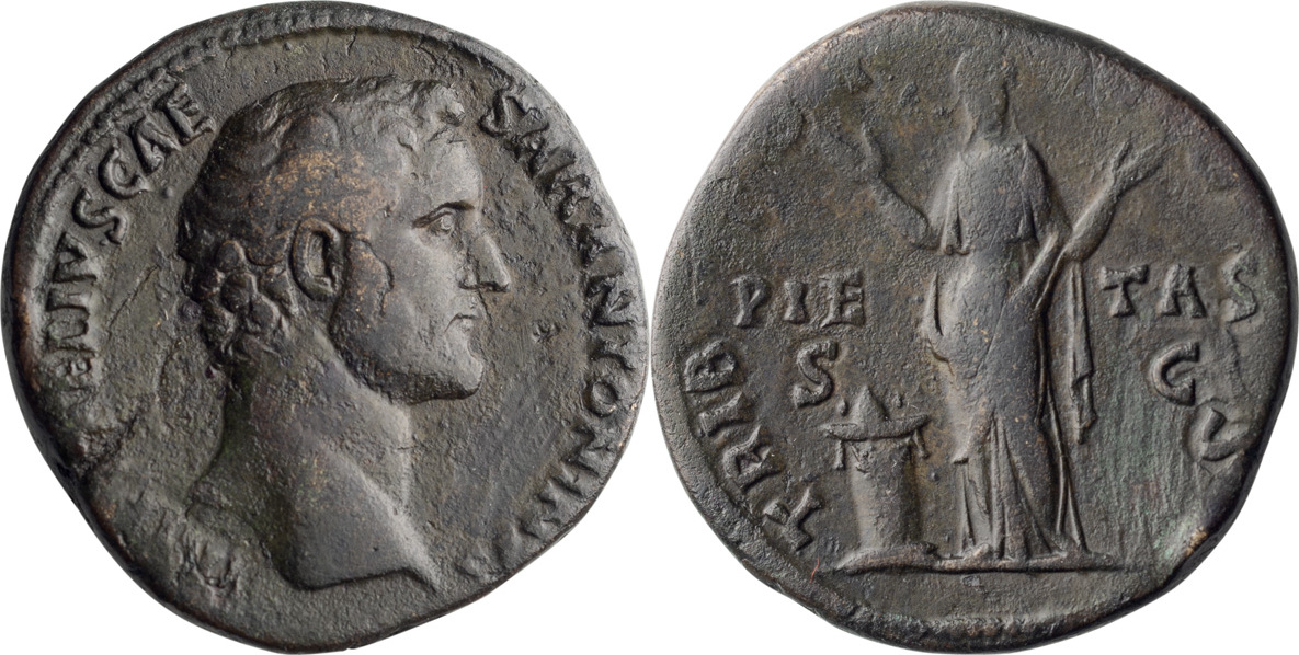Ancient Roman Antoninus Pius as Caesar. Sestertius | MA-Shops