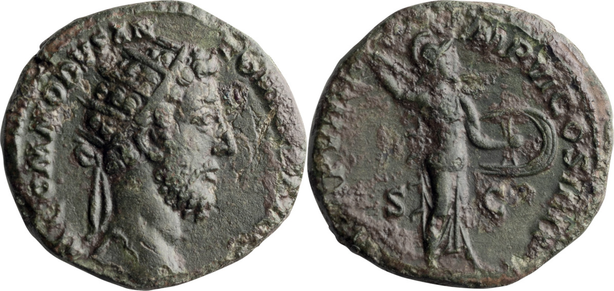 Ancient Roman 184 AD Commodus. Dupondius | MA-Shops