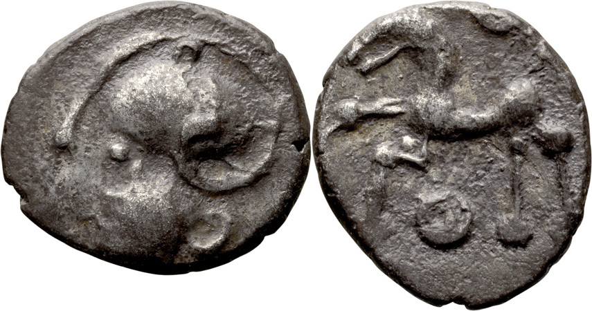Ancient Greek 1st century BC Celtic Gaul, the Aedui. Quinarius | MA-Shops